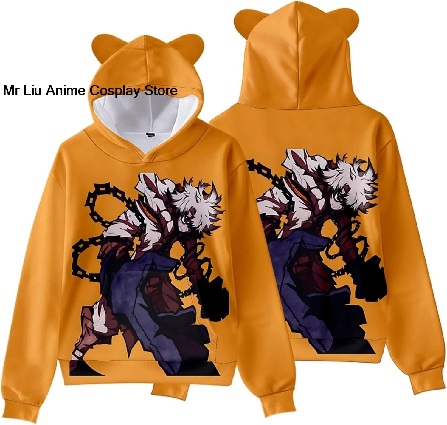 Gachiakuta Rudo Chains Hoodie – Bear Ear (Yellow) – Gachiakuta Merch